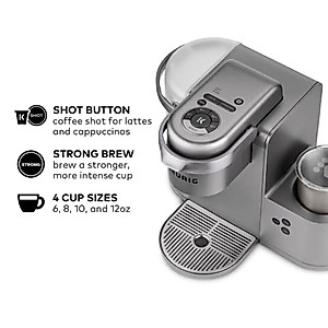 Keurig K-Cafe C Single Serve K-Cup Pod C Latte and Cappuccino Maker, 12, Nickel