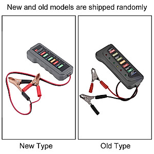 KIMISS Battery Tester, 12V LED Digital Car Motorcycle Battery Load Tester Analyzer Alternator Cranking Check Battery Condition and Alternator Charging