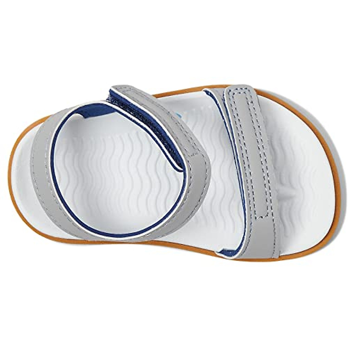 Native Shoes Kids Charley Sandal for Indoor and Outdoor - Vegan, Hook & Loop Closure Contoured and Open-Toe Sandals Little Kids & Toddlers Pigeon Grey/Shell White/Toffee Brown 8 Toddler M