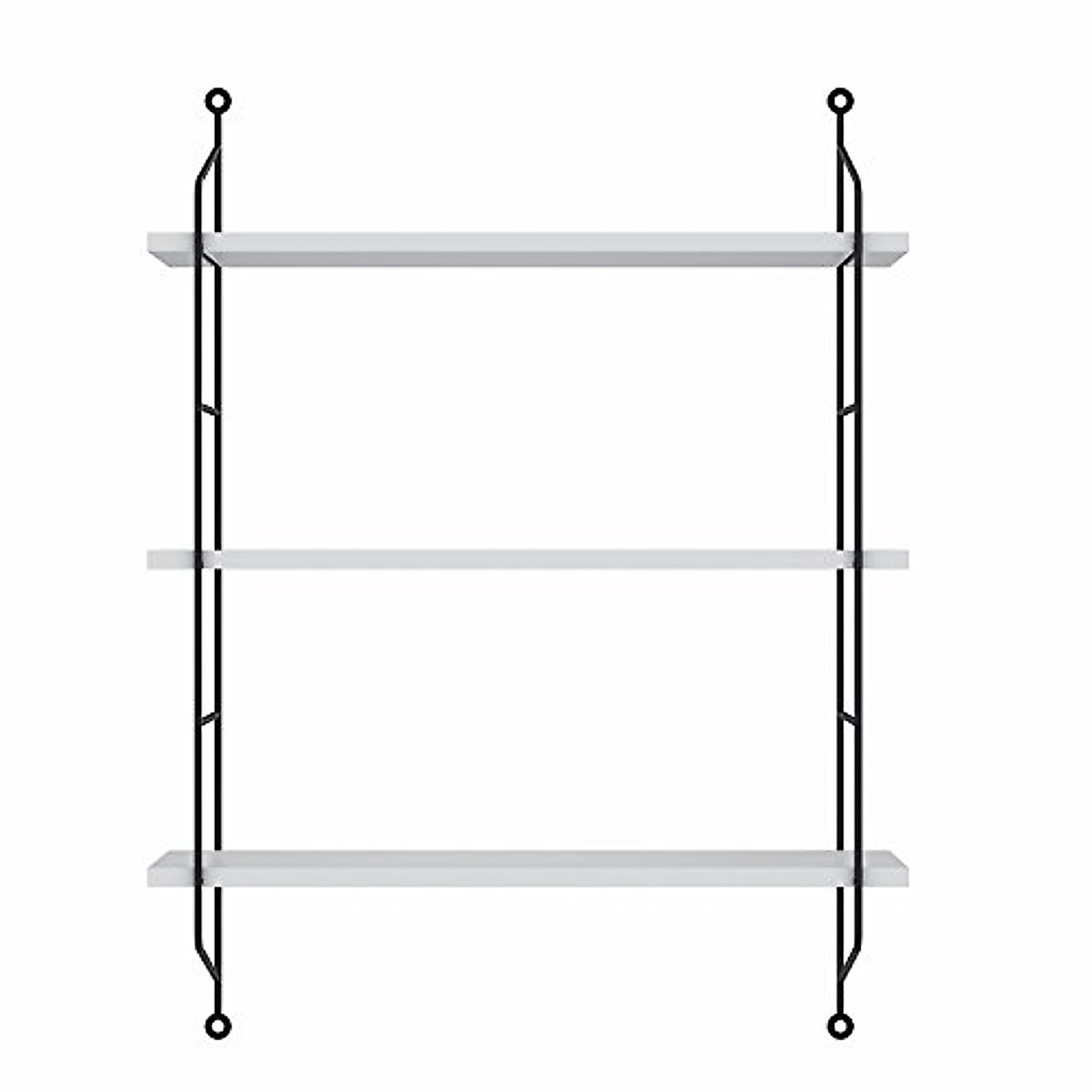 Aceshin 3-Tier Industrial Floating Shelves Wall Mounted,Decorative Wall Shelf Hanging Storage Display Rack for Room/Kitchen/Office/Bathroom (Black)