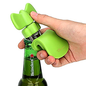 Home Kitchen Restaurant Safety Bottle Jar Manual Can Opener&Bangrui Professional 3-in-1 Can Opener.Smooth and Neat Edge Can Opener. Delicate Exterior. Best for the Left-handed and Outdoor-goers(Green)