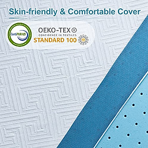 Sleepmax 2 Inch Gel Mattress Topper Queen - Plush Memory Foam Mattress Pad for Pressure Relieving - Bed Topper with Ventilated Cover Enhance Comfortable & Breathable