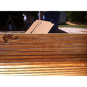 5 Ft Cypress Porch Swing with Custom Engraving