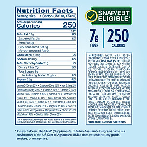 Glucerna Hunger Smart Meal Size Shake, Diabetic Meal Replacement, Blood Sugar Management, 23g Protein, 250 Calories, Classic Chocolate, 16-fl-oz Carton, 12 Count