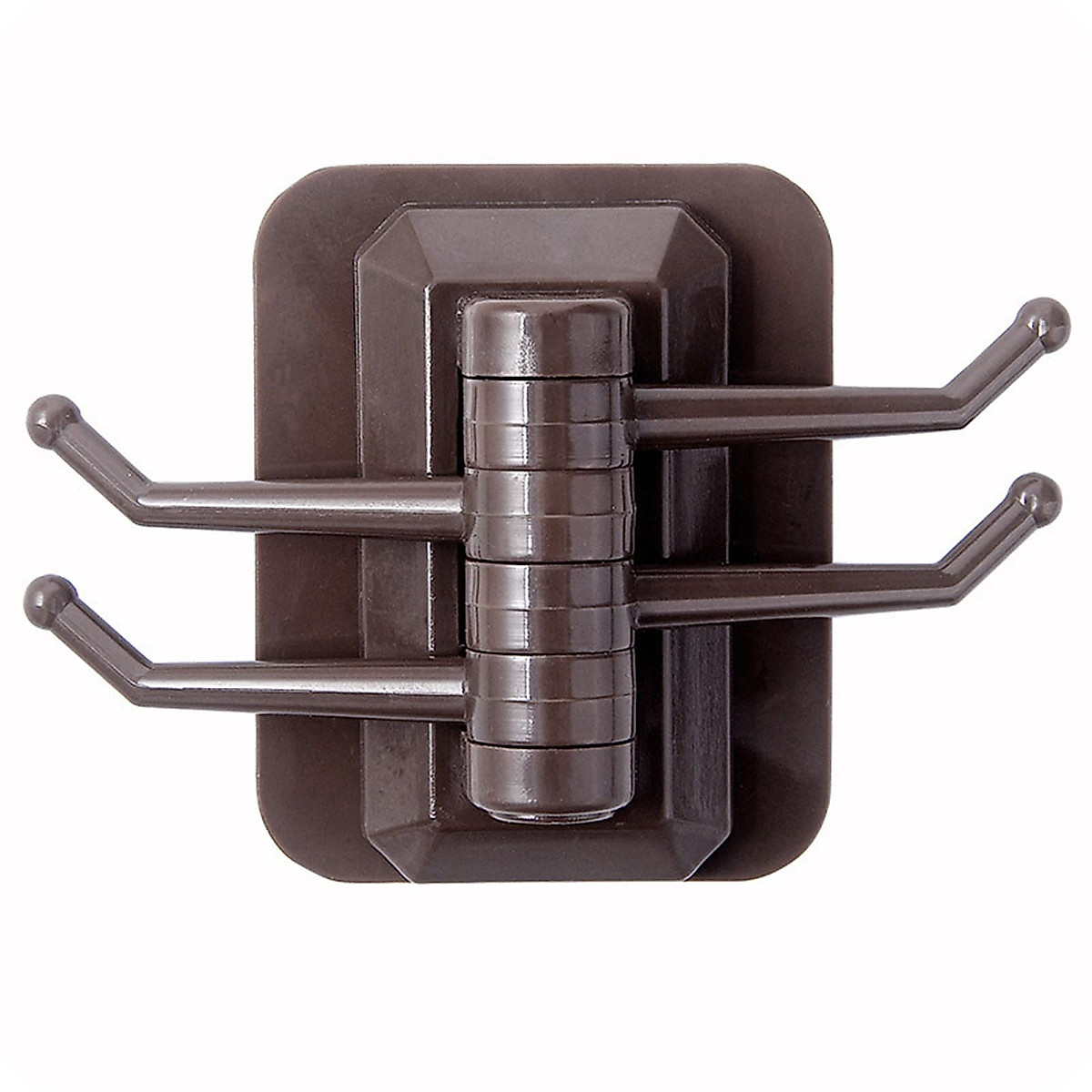 Satiable Creative Rotatable Wall Hooks Sticky Hook with 4 Hooks, Bathroom Kitchen Heavy Duty Self Adhesive Hooks Utility Hooks Punch-Free Hanging Rack Folding Hook Organizer Accessories