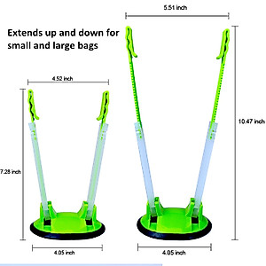 8 Pack Baggy Rack, Adjustable Plastic Freezer Bag Holder Stand, Zip Lock Bag Kitchen Gadget for Meal Planning
