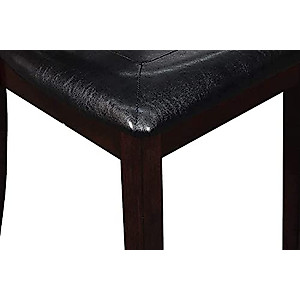 New Classic Furniture Gia Drop Leaf Dining Table with Two Chairs, 42", Ebony,EC-SOVKYDYFFO