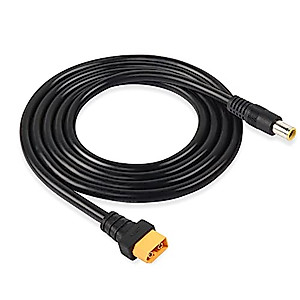 GINTOOYUN DC 8mm to XT60 Power Cable, 5Ft DC7909 7.9mm x 5.5mm Male to XT-60 Male Adapter Cord for for Solar Panels Portable Power Station 14AWG 1.5m