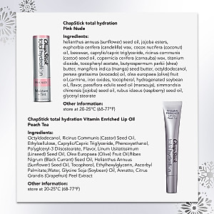 ChapStick Total Hydration Lip Kit Gift Set, Lip Moisturizer, Lip Scrub and Lip Balm Set - 4 Count