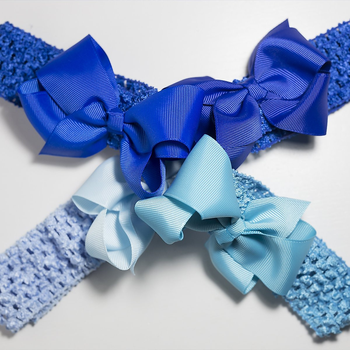 JOYOYO 30pcs Baby Girls Headbands 4.5" Hair Bows Soft Stretchy Crochet Head Wear Headbands for Baby Girls Newborns Infants Toddlers and Kids