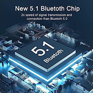 Jugeman Bluetoth Headset, Bluetoth 5.1 in Ear Bluetoth Earpiece, Hands-Free Earphones with Stereo Noise Canceling Mic, 35H Talking Time 180H Standby, Bluetoth Earpiece for Driving/Business/Office