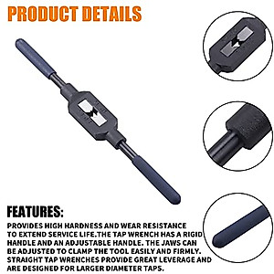 MRELC Adjustable Tap Reamer Wrench Handle, Alloy Steel, 8/16-1/2 Inch