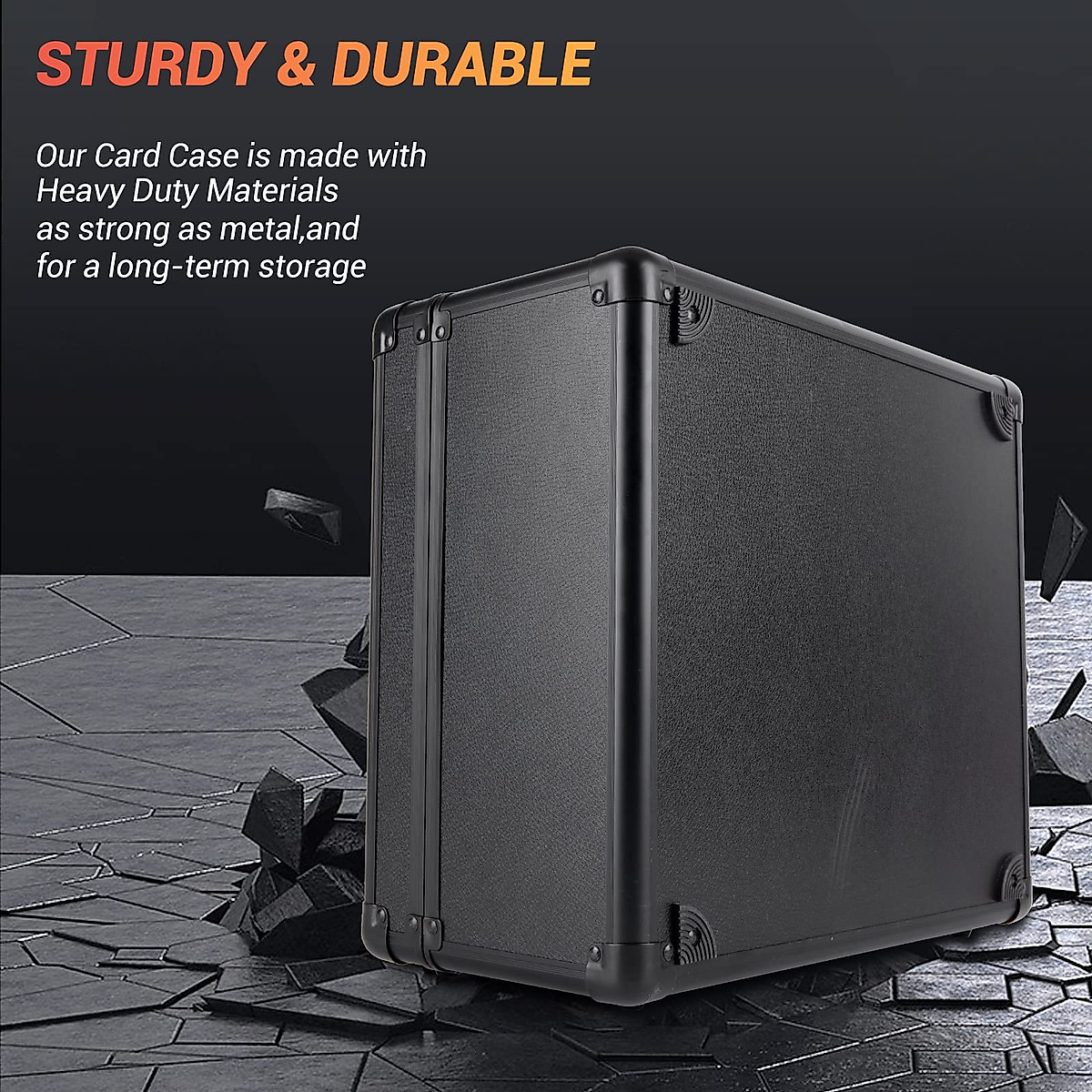 Graded Card Storage Box with Coded Lock, 120 BGS SGC PSA Graded Card Storage Box Sports Card Slab Case Waterproof Display Trading Card Case,Easy to Carry(3 Slots No Card)