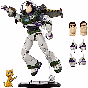 Disney Pixar Lightyear Pixar Spotlight Series Buzz Lightyear Collectible 7 Inch Scale Figure, 32 Articulations, 3 Expressions, Sox, Jetpack 6 Years & Up