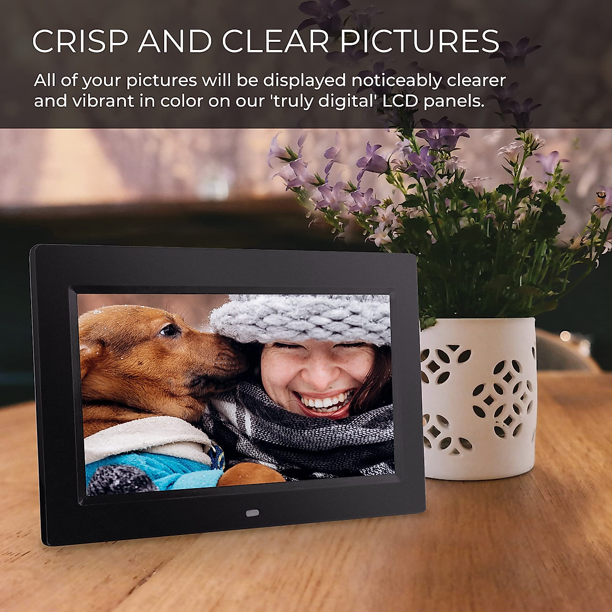 10 inch Digital Picture Frame, Sonicgrace USB Digital Photo Frames with Remote Control,16:9 LCD Screen with Slide Show,Plug and Play, Support SD Card, Gifts for Parents, Family, Women