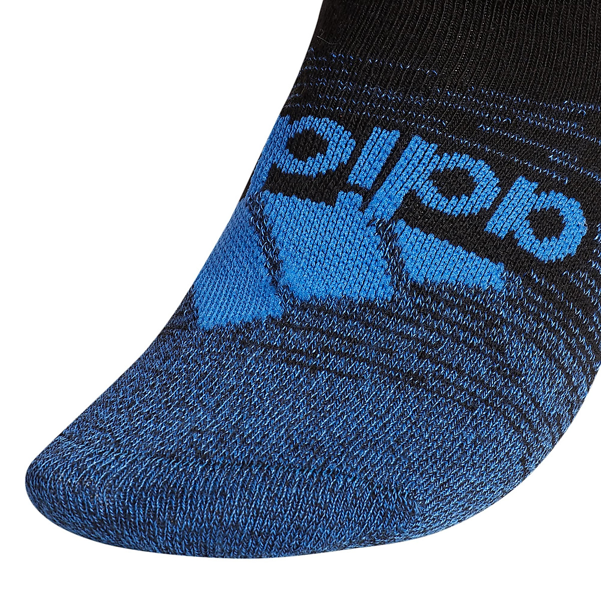 adidas Kids-Boy's/Girl's Superlite No Show Socks (6-Pair), Black/True Blue/Signal Green, Large