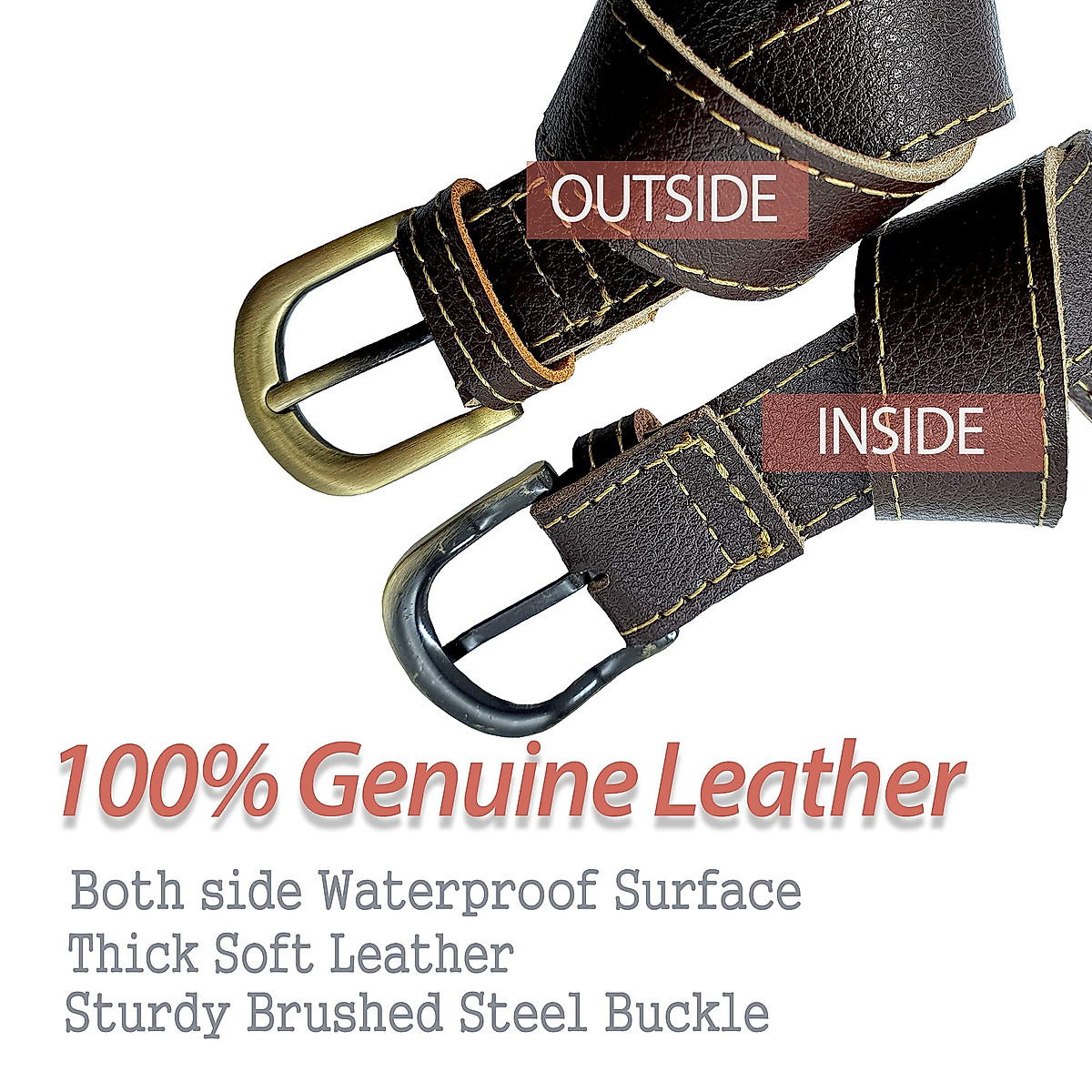 PortableAnd Genuine Leather Carry Strap for Motorcycle & Picnic Bedroll Blankets, Gifts for Motorcycle Motorbike Lovers, Heavy duty Adjustable belt (Dark Brown)