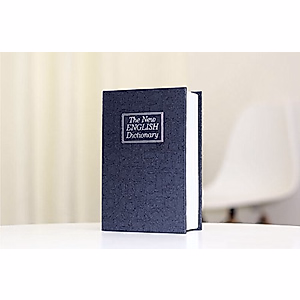 SEPOX® Ultimate Diversion Safe Book Box, Lock Box with Key - Large Sized Blue Dictionary - Ideal for Safeguarding Money, Jewelry, and Valuables - Perfect for Dorms & Homes