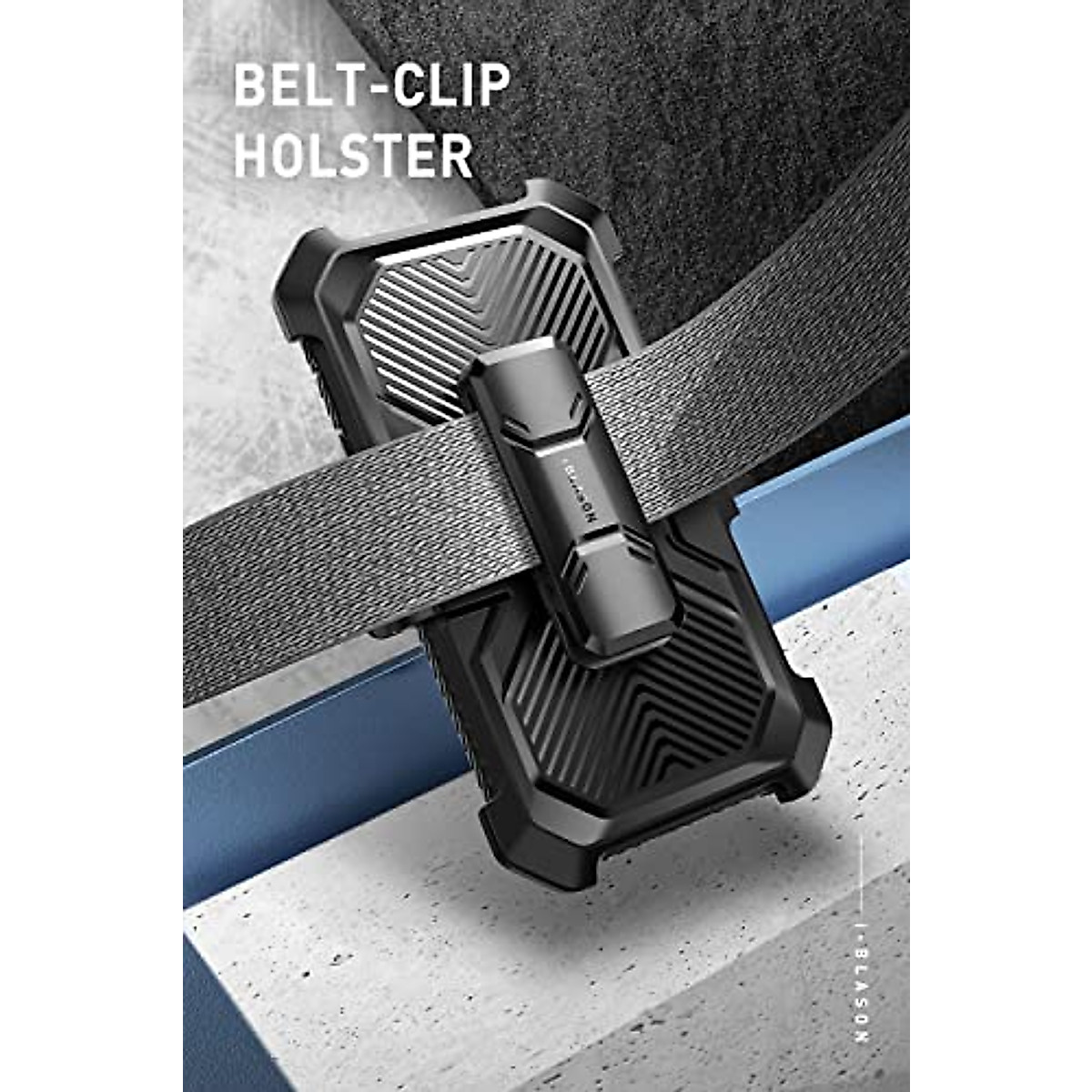 i-Blason Armorbox Series Designed for iPhone 14 Case 6.1" (2022)/iPhone 13 Case 6.1" (2021), Full-Body Rugged Holster Bumper Case with Built-in Screen Protector & Kickstand (Black)