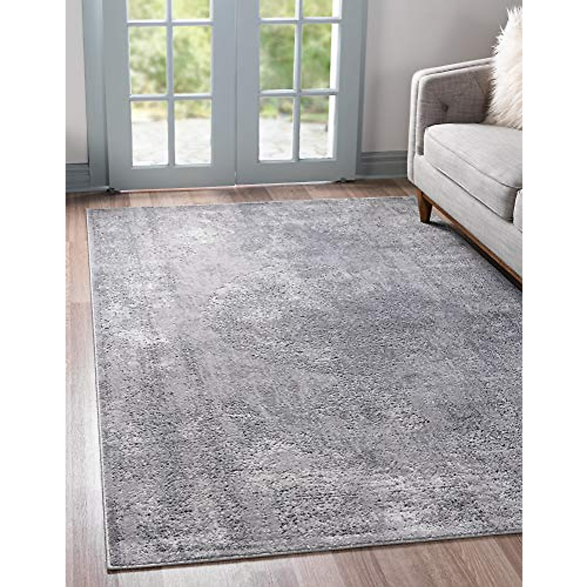 Unique Loom Portland Collection Bohemian Inspired Medallion Tone Design Area Rug, 10 ft x 14 ft, Light Gray/Gray