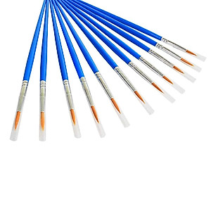 50 Pcs Pointed Round Brushes Set for Kids/Students/Starter/Teens/Children ，Detail Paint Brushes Bulk for Art Class Painting/Painting Party/Acrylic Oil Watercolor，Short Plastic Handle Paintbrushes