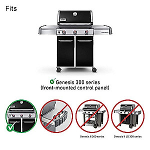 Hongso Grill Grate 7524 Heat Deflector 7622 Bundle for Weber Genesis 300 Series E-310 E-320 E-330 EP-310 EP-320 EP-330 S-310 S-330 Gas Grill (2011-2016 with Front Control Knobs)