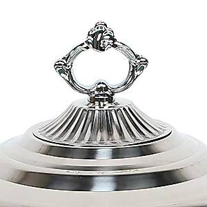 Round Chafing Dish Buffet Catering Tray,360° Rotate Stainless Steel Chafer Container,Chafing Dish for Banquet Buffet Events,Food Warmer Chafing Dishes