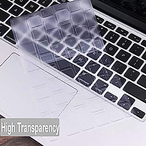 Ultra Thin Clear Keyboard Cover for Old MacBook Air 13 Inch A1466 A1369(Release 2010-2017) & MacBook Pro 13 Inch, MacBook Pro 15 Inch(2015 or Older Version, A1425 A1502 A1278 A1398), TPU
