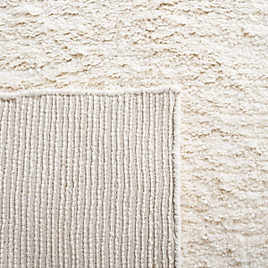 SAFAVIEH Casablanca Collection Area Rug - 8' x 10', Ivory, Handmade Stripe Wool 0.8-inch Thick, Ideal for High Traffic Areas in Living Room, Bedroom (CSB792A)