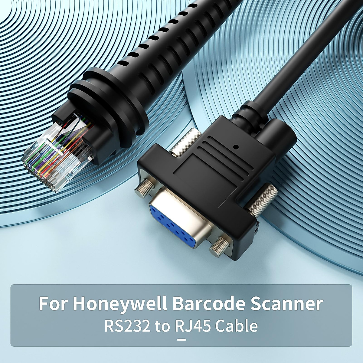 16ft Barcode Scanner Cable RJ45 RS232 to RJ45 Cable for Honeywell 1900 Cable 1200G 1202G 1250G 1280i 1300G 1400G 1450G 1452G 1470G 1900GHD 1900GSR 1902GHD 1902GSR 1950GHD 1980i 1472G Power Cord (2)