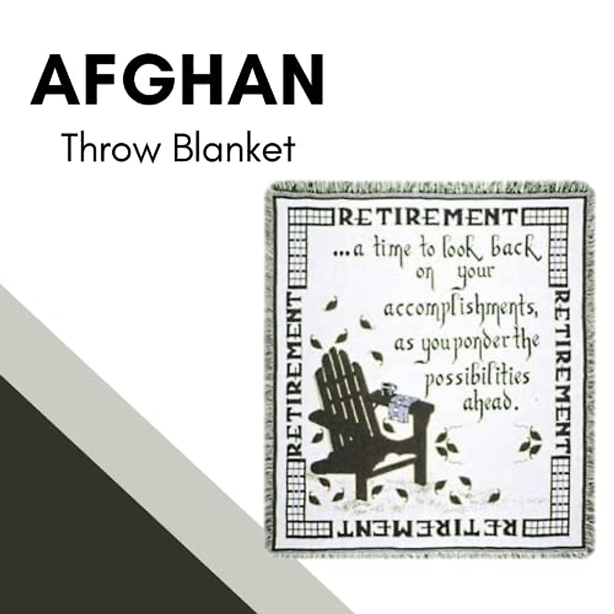 Simply Home Retirement A Gift To Remember Retiring Goodbye Afghan Throw 48" x 60"
