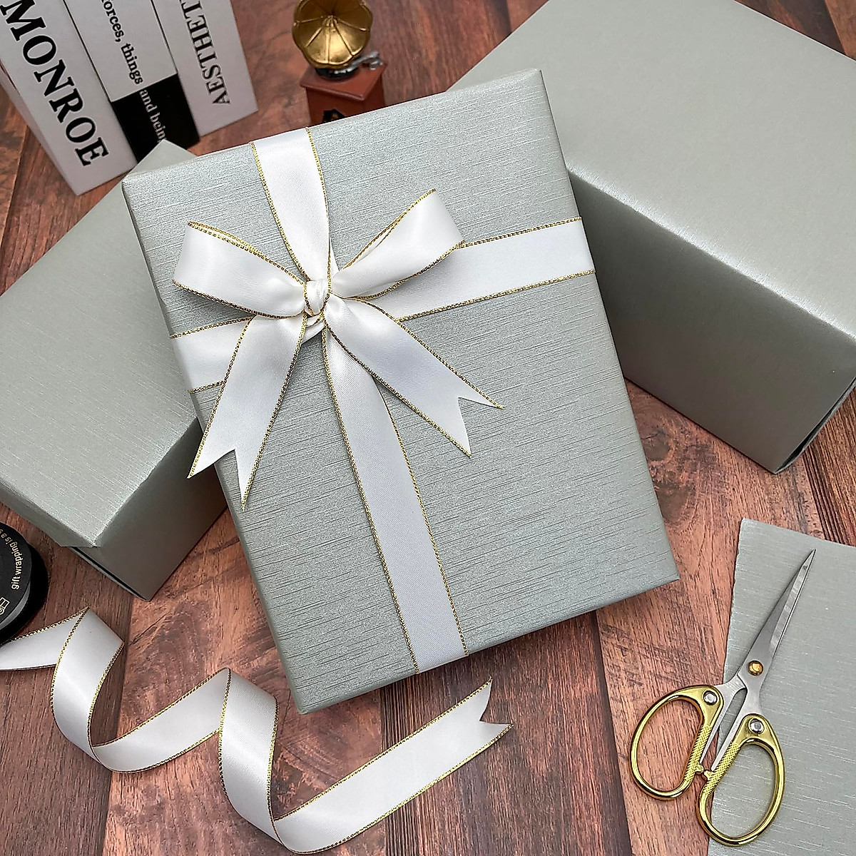 Dtiafu Sliver Matte Wrapping Paper for Girls Boys Women Men - Solid Color Matte Gift Wrap Paper Large Sheets Great for Christmas Holiday Birthday Wedding - 22 x 32 Inches Per Sheet (6 Sheets)