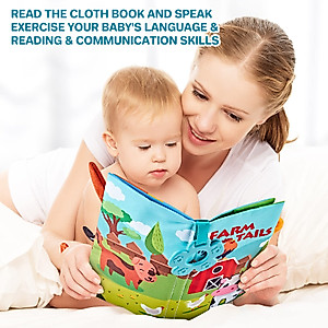 Soft Baby Books 0-6 Months,Cloth Crinkle Book Sensory Baby Toys,Sensory Touch Early Learning Stroller Toys for Infants Toddler Gifts Toy