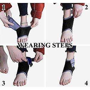 Ankle Brace Support for Kids, Breathable Adjustable Compression Ankle Tendo Foot Support Sleeve Stable Wraps Guard for Running Basketball Ankle Sprain Injuries Relief Joint Pain