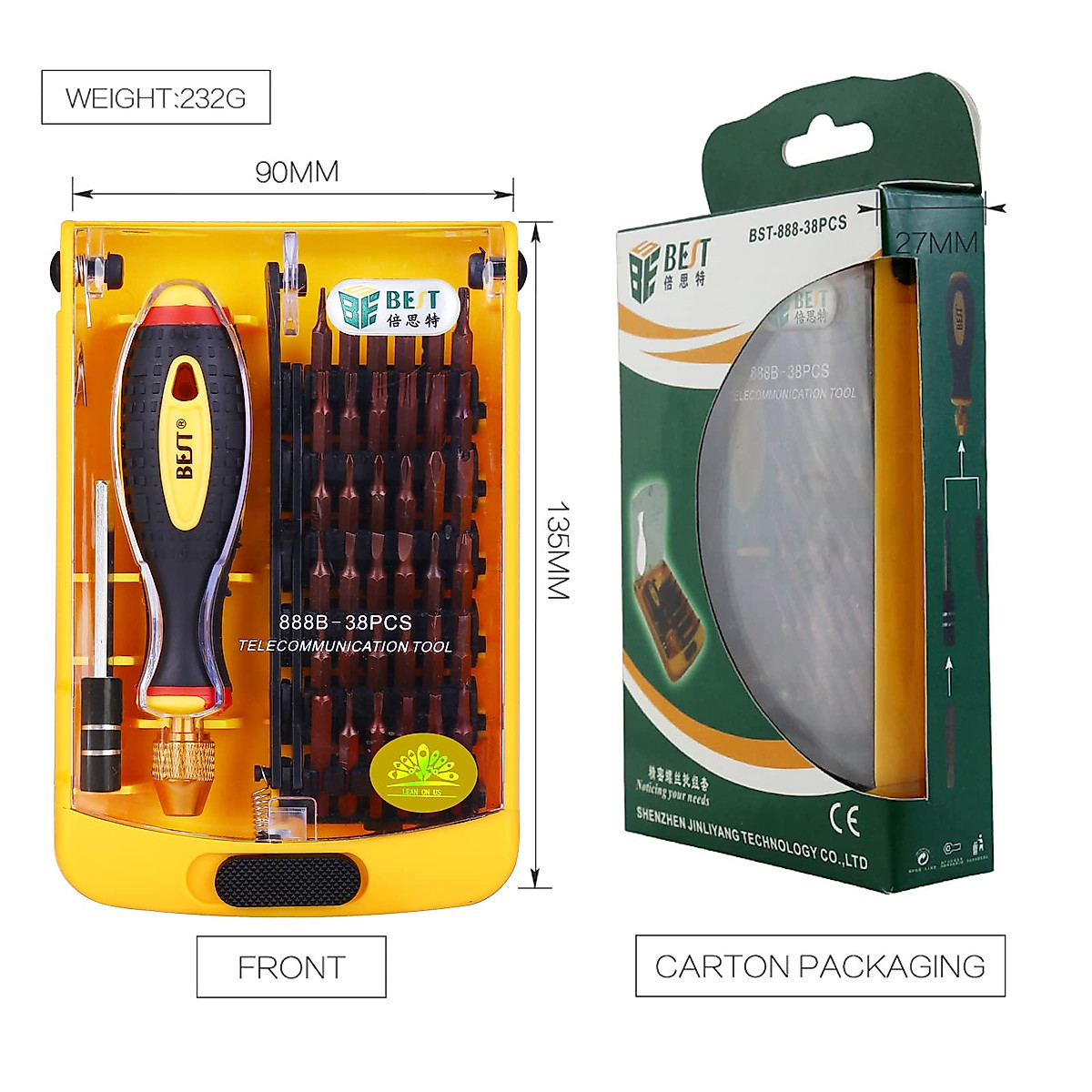 BST-888B Strong Magnetic Precision Screwdriver Set for Computer Laptop Repairing-LEAN ON US