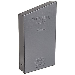 Huot 12675 Tap and Drill Bit Index for Metric Tap Sizes 2.5 mm x 0.45 mm to 12 mm x 1.75 mm and Metric Drill Bit Sizes 2.05 mm to 10.2 mm