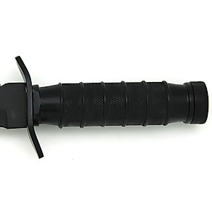 Snake Eye Tactical Fixed Blade Hunting Knife w/Survival Kit & Sheath Camping Fishing Matches Fish hooks Needles Compass (BLACK)