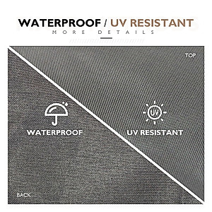 Yoneesn Garden Furniture Covers, Patio Furniture Waterproof Cover with Air Vent , 600D Outdoor Sofa Cover for outside Rectangle/Rectangular Table and Chair Set, rattan furniture set