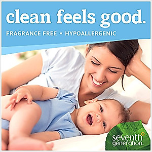 Seventh Generation Thick & Strong Free and Clear Baby Wipes with Flip Top Dispenser, 768 Count