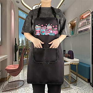 TOBGBE Lash Tech Gift Funny Lash Hustler Idea Apron With Pocket Lash Artist Gift Makeup Artist Gifts (Lash Hustler)