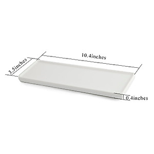 C CRYSTAL LEMON Bathroom Tray, Elegant White Perfume Tray, Decorative Vanity Tray, Ideal for Bathroom Counters, Kitchen Soap, and Makeup Organizer