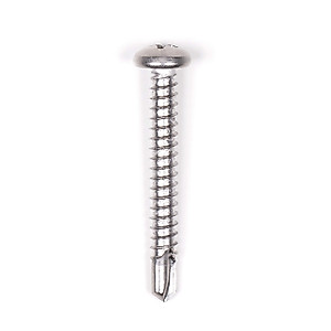 #10 Size, 1 1/2" Length (38mm) - Self Tapping Screw - Self Drilling Screw - 410 Stainless Steel Screws = Exceptional Wear and Very Corrosion Resistant - Phillips Pan Head - 100pcs