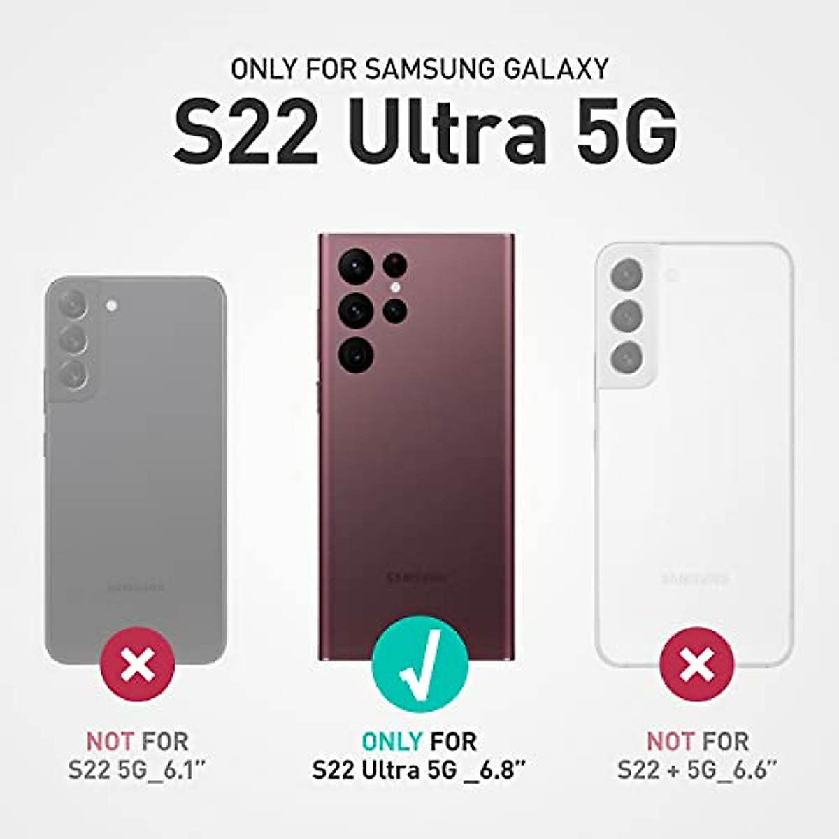 SUPCASE Unicorn Beetle Pro Series Case for Samsung Galaxy S22 Ultra 5G (2022 Release), Full-Body Dual Layer Rugged Belt-Clip & Kickstand Case Without Built-in Screen Protector (Black)