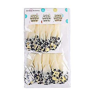 MeySimoon 40th Birthday Decorations 15pcs Clear Balloons with Gold Confetti Filled Printed 40 Latex Balloon for Happy 40 Year Old Birthday Party Favor (40th Confetti)