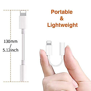 [Apple MFi Certified] iPhone 3.5mm Headphone Jack Adapter,2 Pack for Apple Lightning to 3.5mm Earphones Jack Adapter Cord Dongle Aux Cable Converter Accessories Compatible with iPhone14 13 12 11/Xs/XR