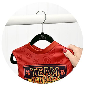 Kids Velvet Hangers, Sturdy and Space Saving Hangers. Black. 50 Pack