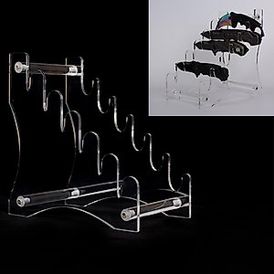 Dagger Rack Butterfly Knife Rack Knife Display Rack Knife Storage Rack Acrylic Desktop Display Rack EDC Mini Knife Rack (Transparent)