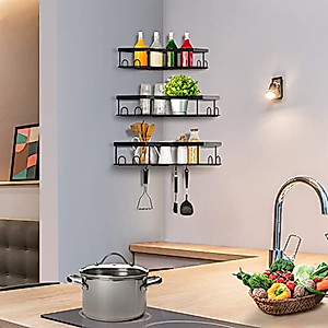 EACHPAI Corner Shower Caddy with Hooks and Soap Dish, Adhesive No Drilling Shower Organizer for Bathroom Storage, Rustproof Bathroom Shelves, Kitchen Storage Rack 4 Pack