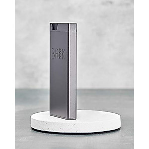 BRIK Portable Carrying Case - Magnetic Holder - Charger Storage - Travel Accessory - Anodized Metal Case (Steel Grey)