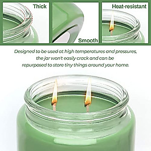 Decorlife 22 oz Scented Candles, Large Balsam & Cedar Christmas Candles with 2 Wicks, Strong Smelling and 110 Hours Long Lasting Time, 2-Pack
